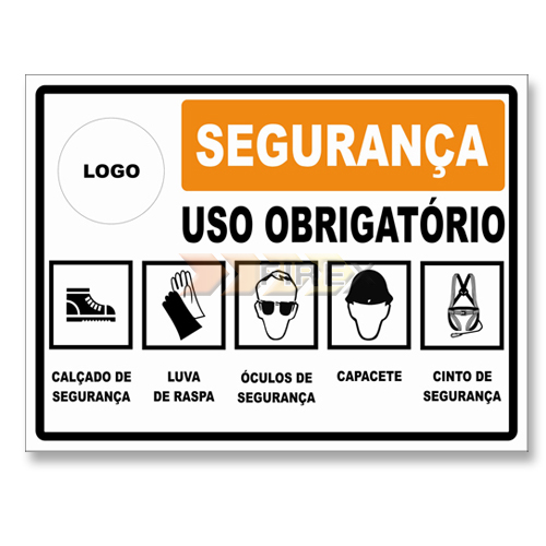 Placa de sinalização para Uso Obrigatório de EPI`S - Placas de ...